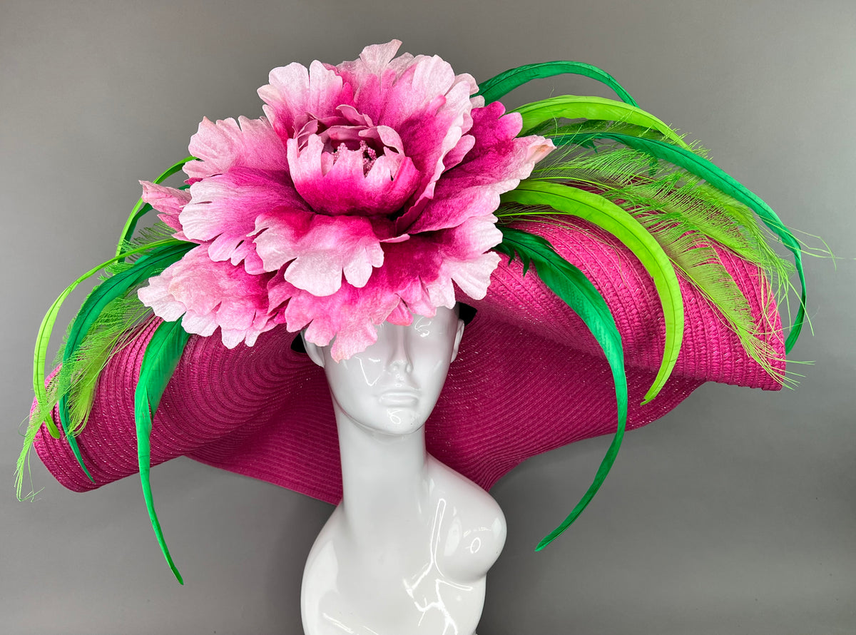 FUCHSIA PINK FLOPPY FLORAL HAT – The Hat Hive
